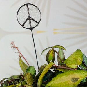 Peace Sign Plant Stake - Etsy