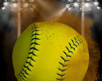 Softball LIGHTNING Digital Background - Etsy