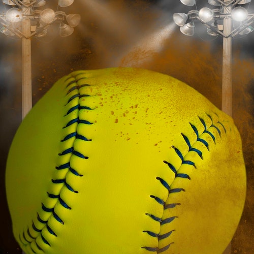 Softball Sports Digital Background & Layered Photoshop Banner - Etsy