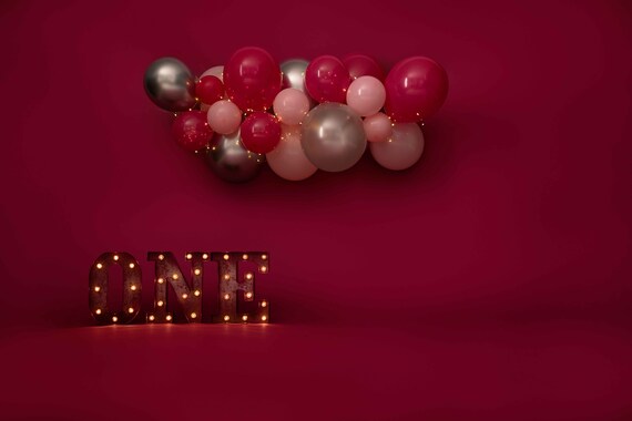 One Pink Digital Backdrop - Etsy