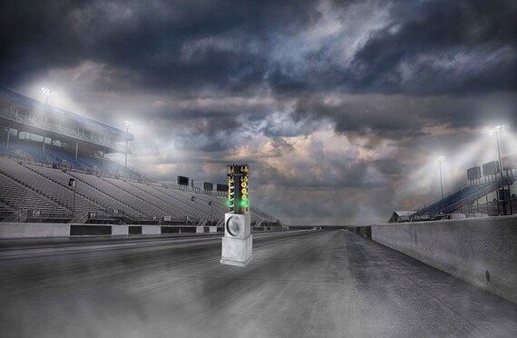 Dragstrip PSD Digital Backdrop - Etsy