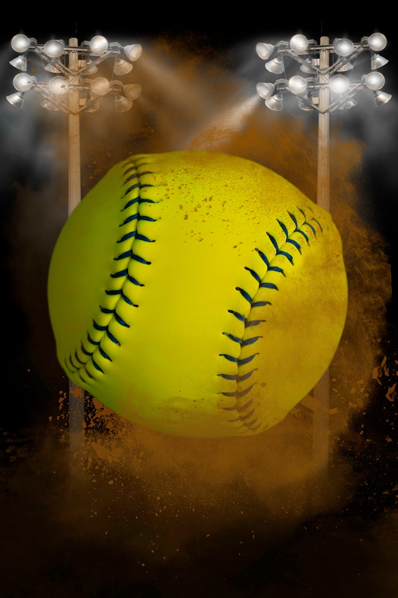 Softball Digital Background - Etsy