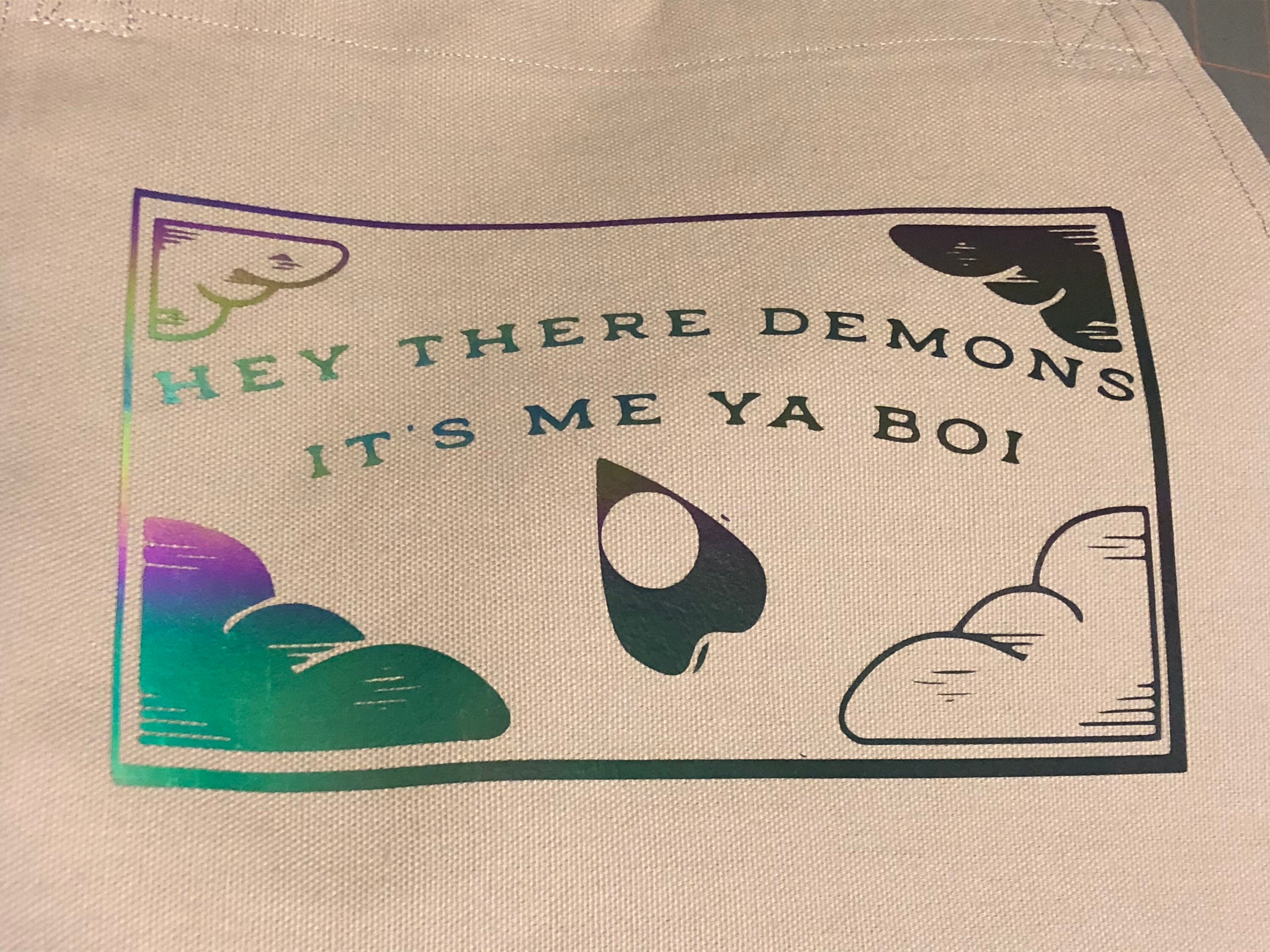 Hey Demons It's Me Ya Boi | Rainbow Holographic | Meme Apparel| Heavy ...