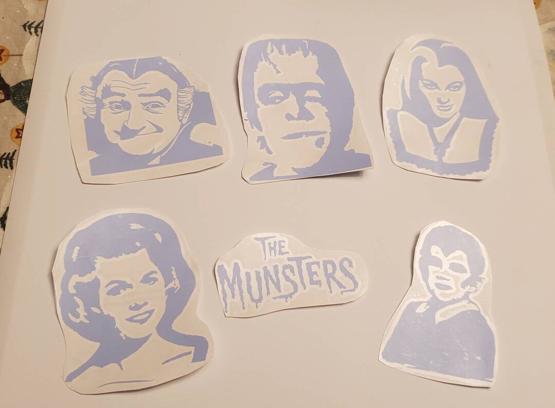 Full Set of 6 Munsters Decal Stickers - Etsy