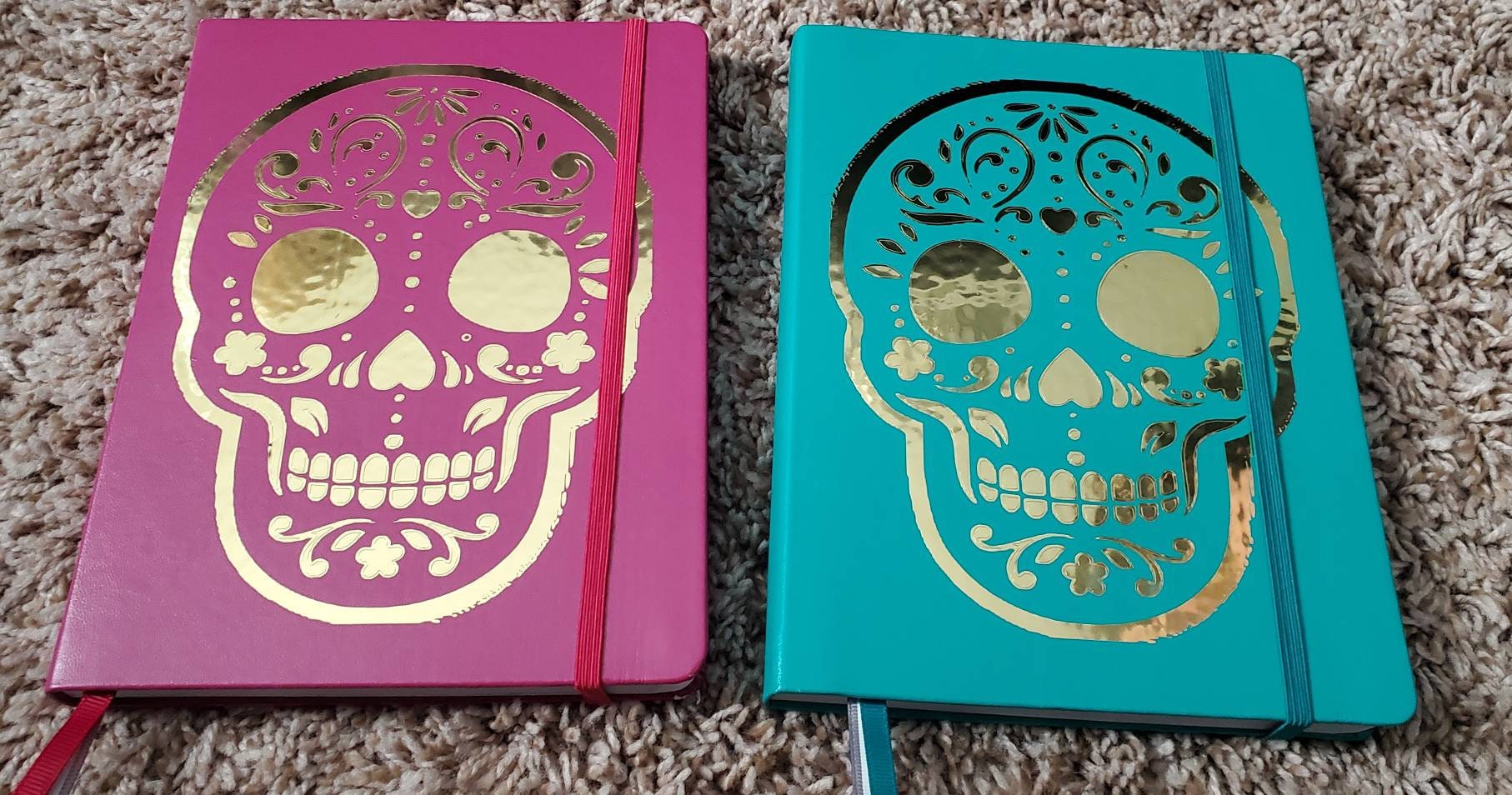 Foiled Handmade Sugar Skull Lined Journal - Etsy