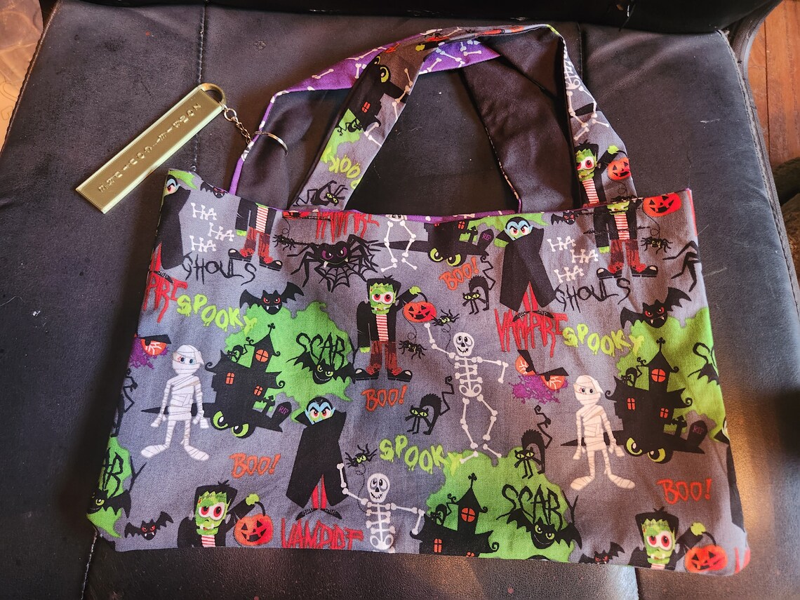 Handmade Cute and Spooky Monsters and Skeleton Handbag Tote!! - Etsy