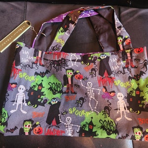 Handmade Cute and Spooky Monsters and Skeleton Handbag Tote!! - Etsy