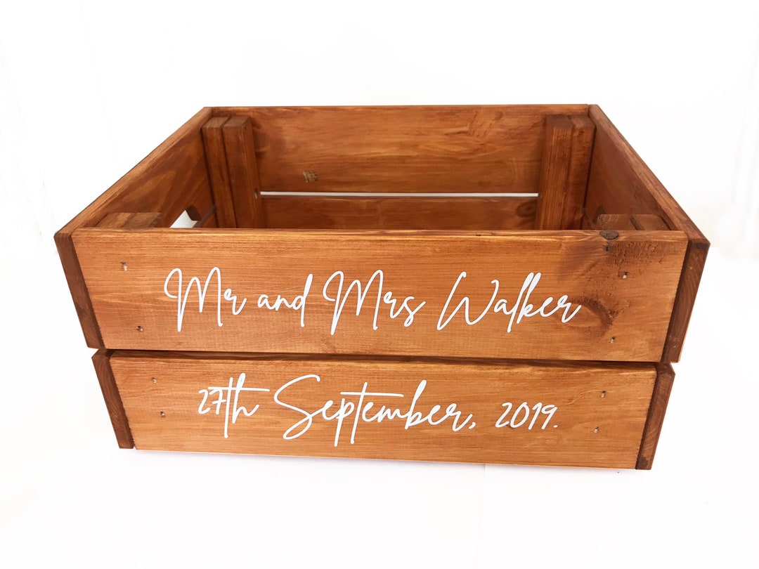 Personalised Wedding Crate - Wedding Hamper, Personalised Crate ...