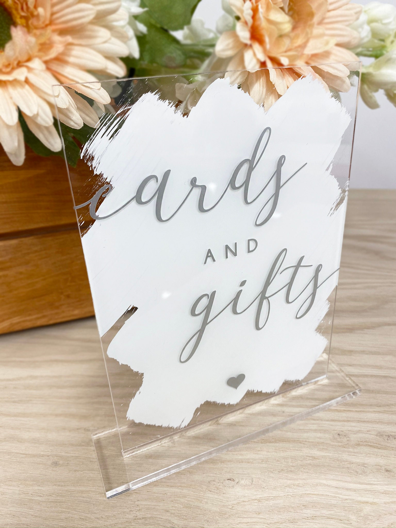 Cards and Gifts Table Sign Perspex and Paint Stroke - Etsy