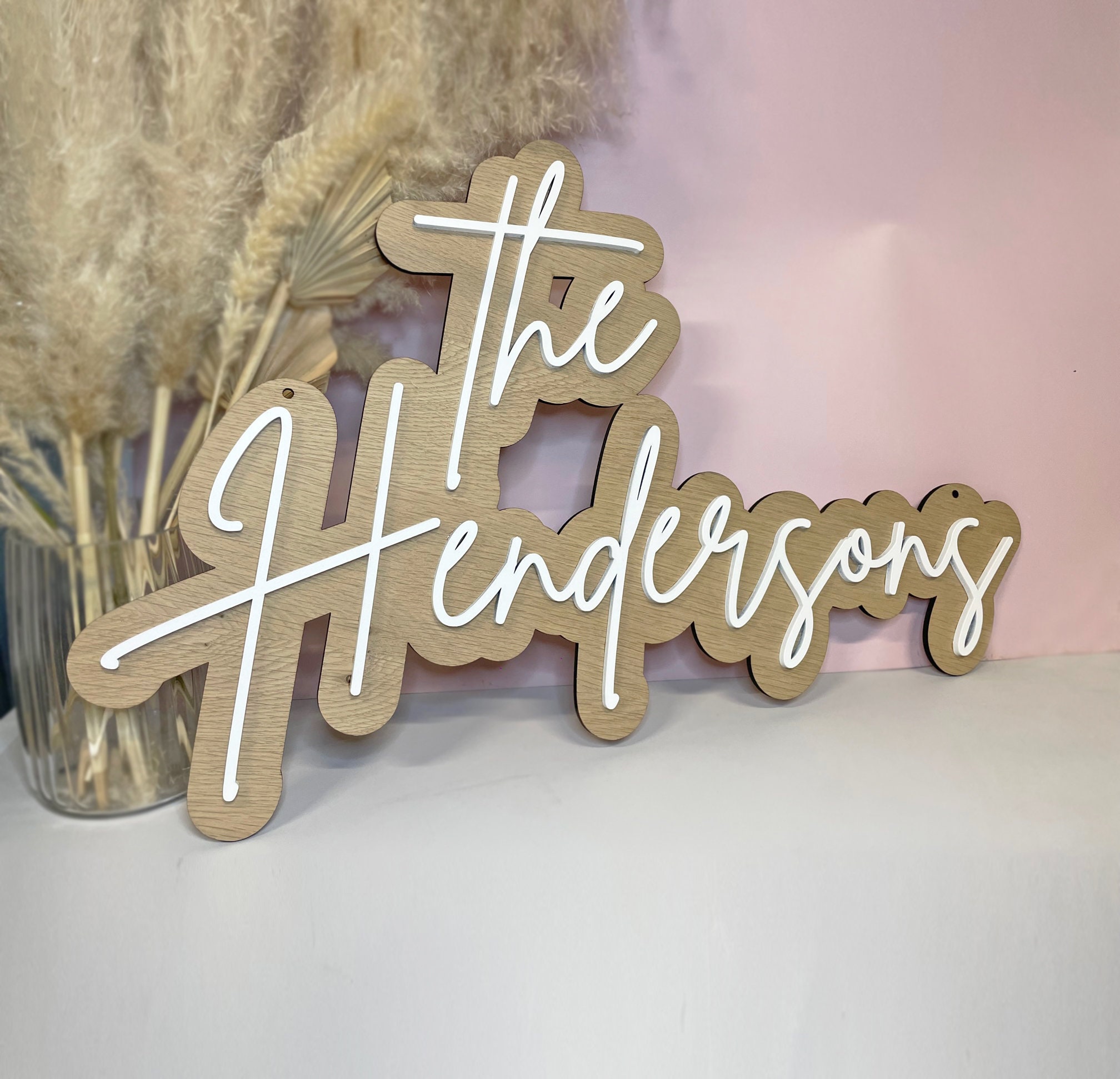 Wooden Wedding Last Name Sign - Neon Light Alternative Wedding Backdrop ...