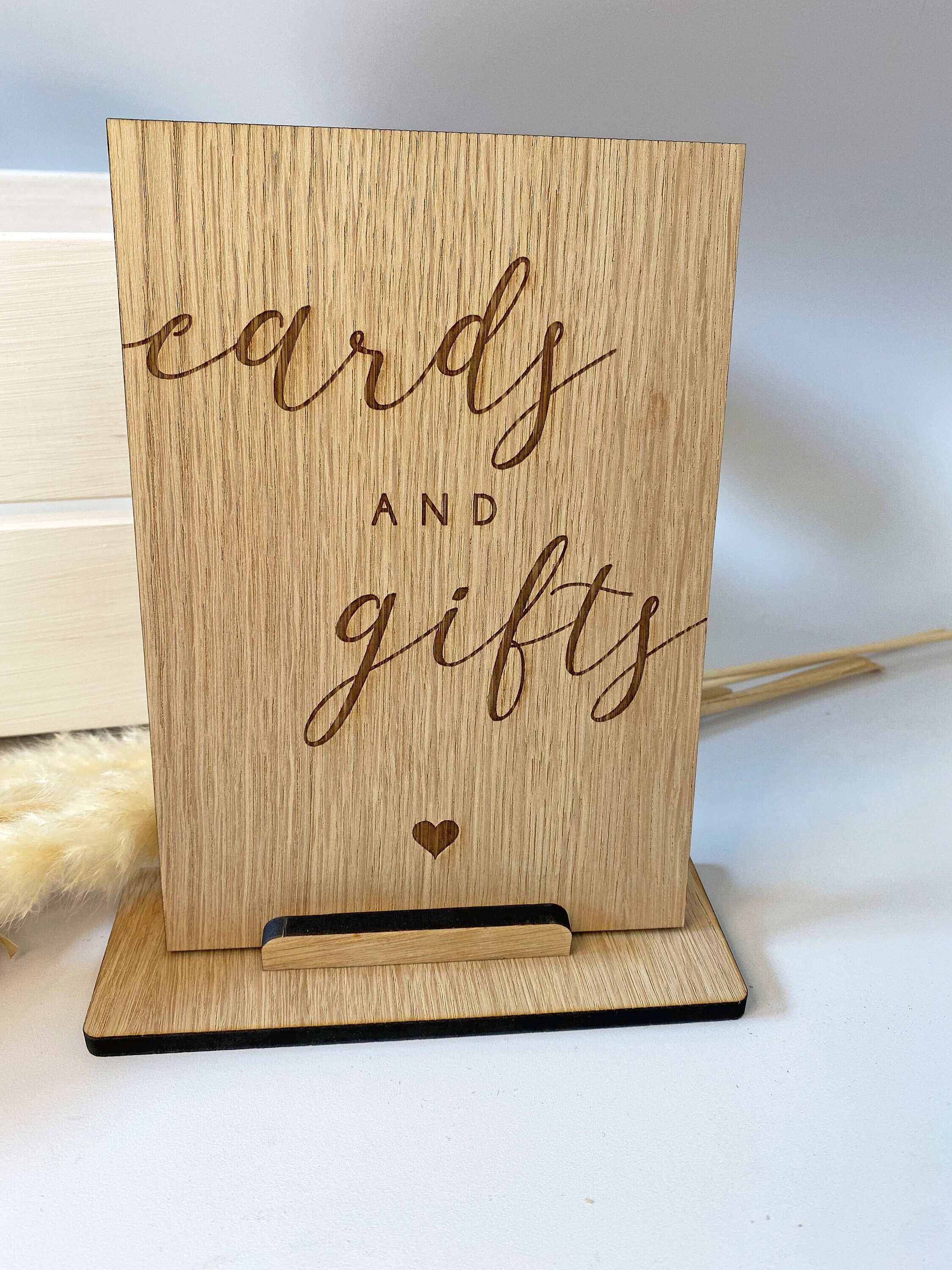 Cards & Gifts - Wedding Card and Gift Table Sign - Wedding Sign - Oak ...