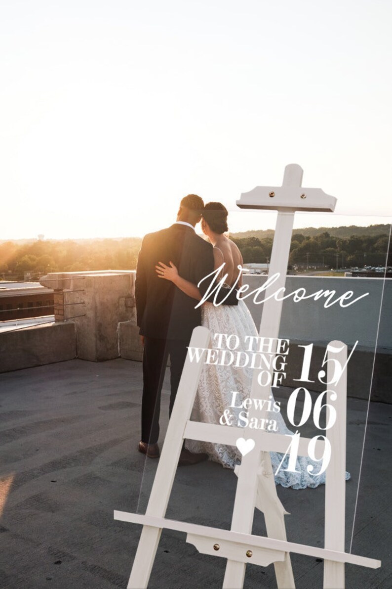 Clear Engraved Acrylic Wedding Welcome Sign Perspex Sign - Etsy