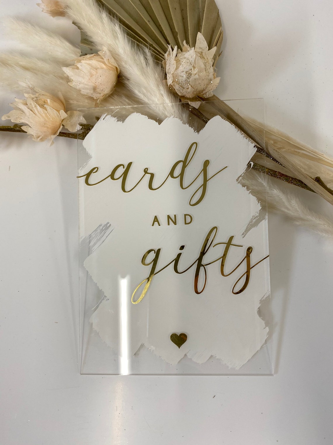 Cards and Gifts Table Sign Perspex and Paint Stroke - Etsy