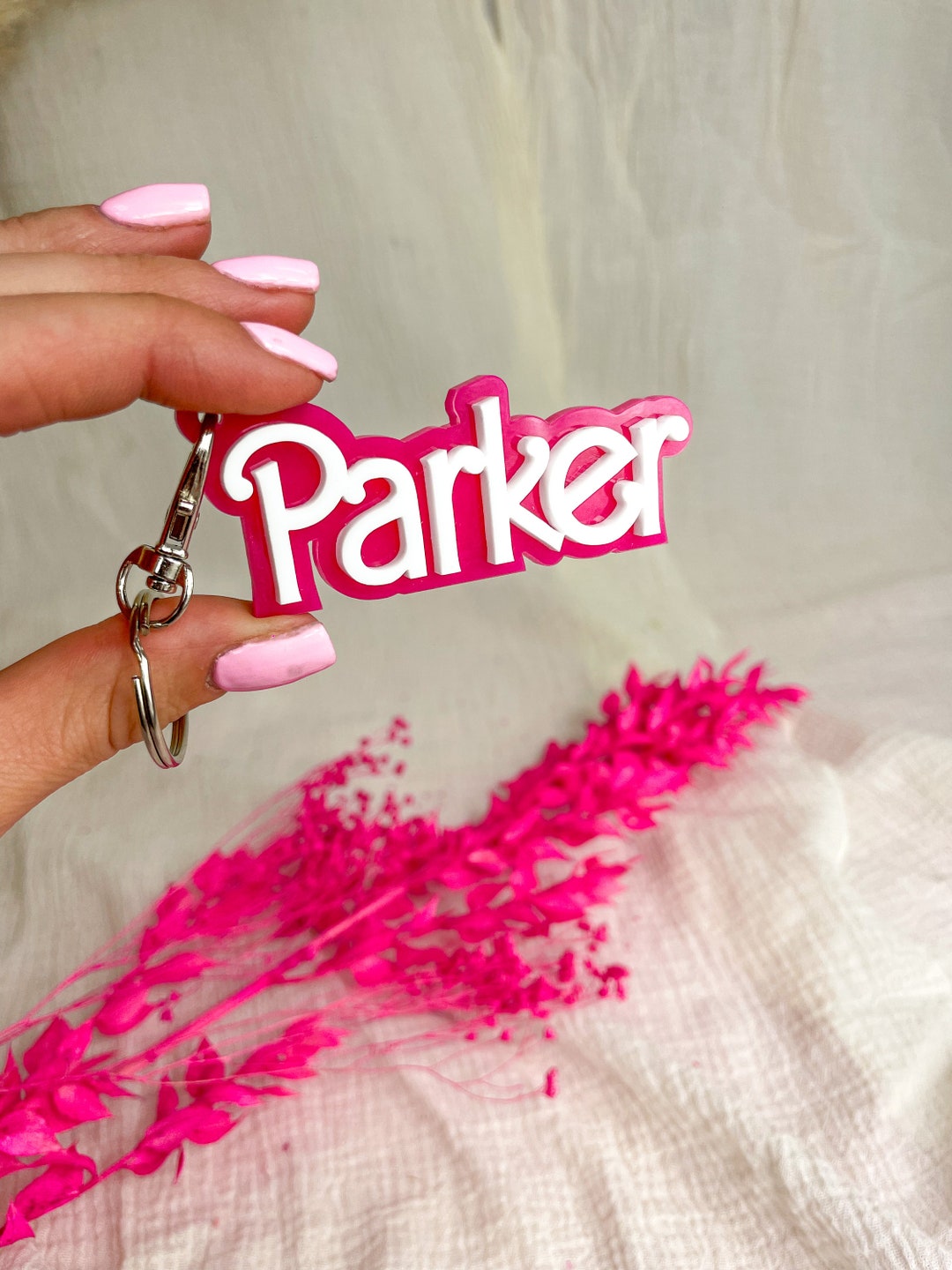 Custom Barbie Keyring Personalised Barbie Style Font Keyring - Etsy