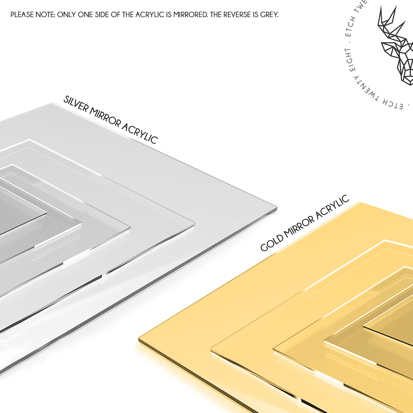 Deluxe Engraved Gift Tag - Mirrored Acrylic - Perspex Engraved - Etsy