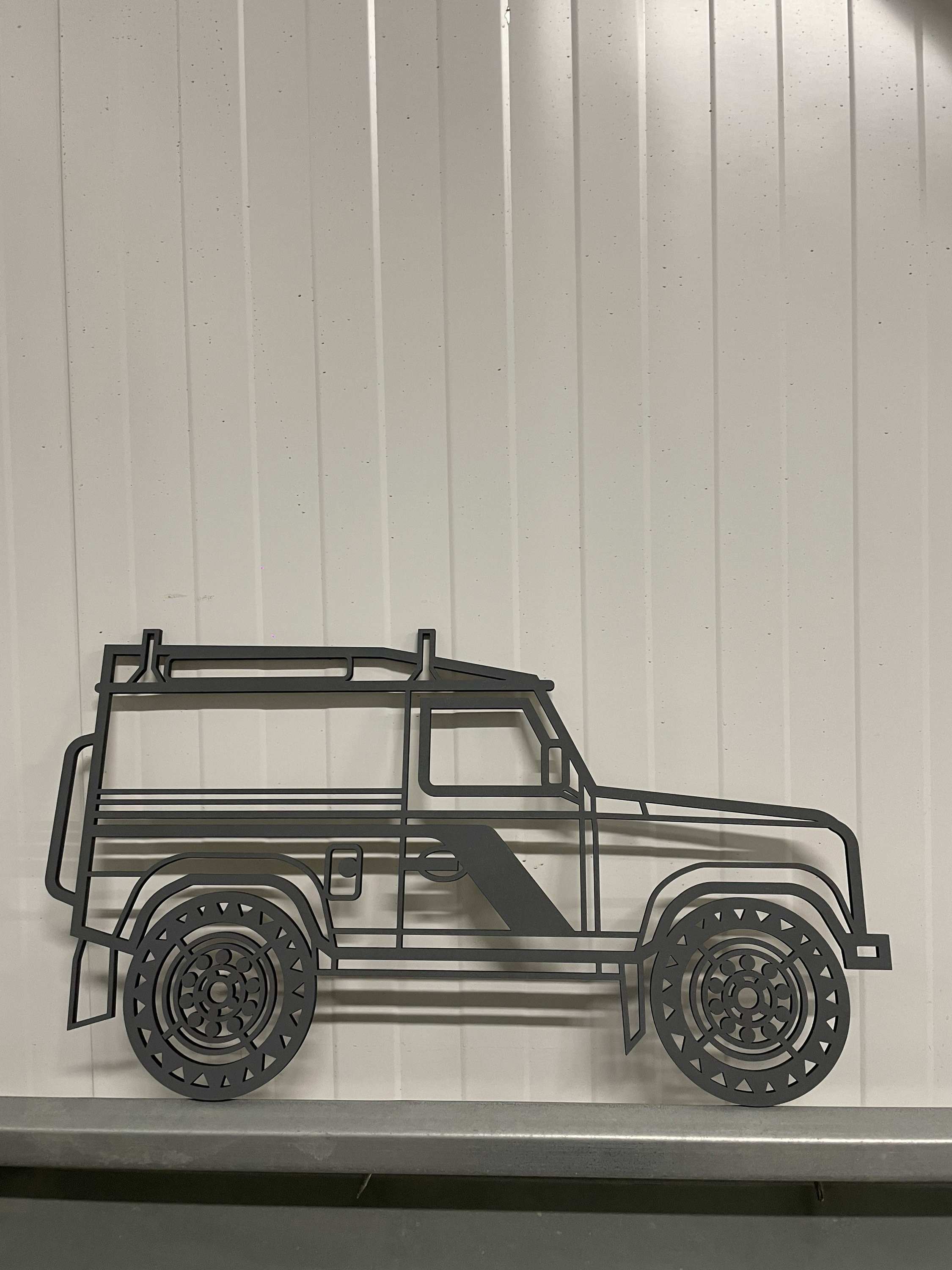 Land Rover Defender 90 Tdi Wall Art Line Drawing 3D Wooden Cut - Etsy