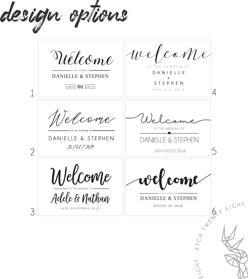 Welcome Wedding Sign Oak Laser Engraved Board Wedding Signs - Etsy