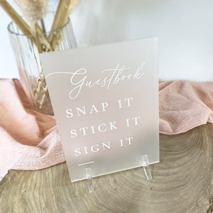 Photo Wedding Guest Book Sign Snap It Stick It Sign It - Etsy UK