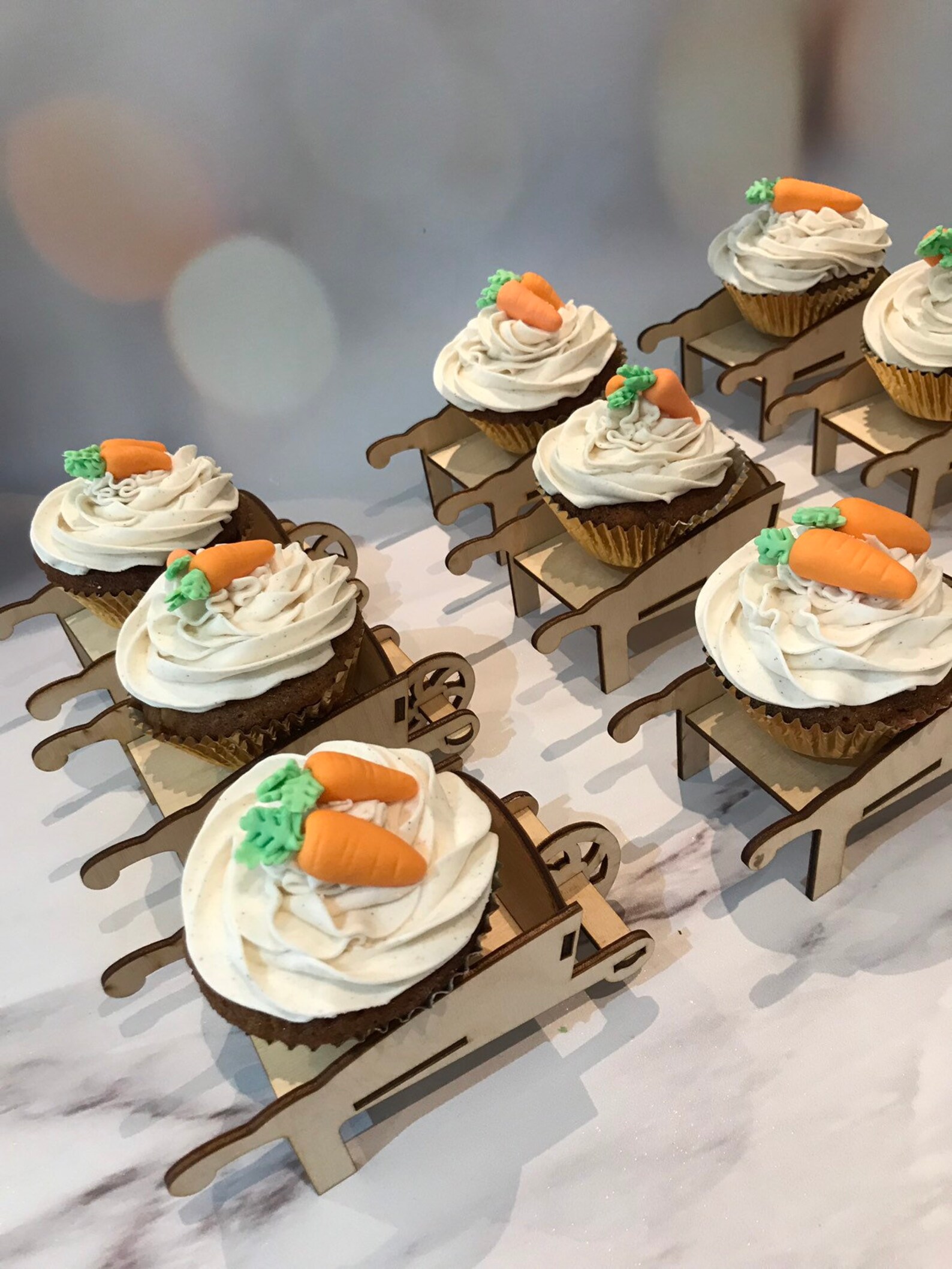 Multi-pack Peter Rabbit Wheelbarrow Cupcake Holders - Wooden ...