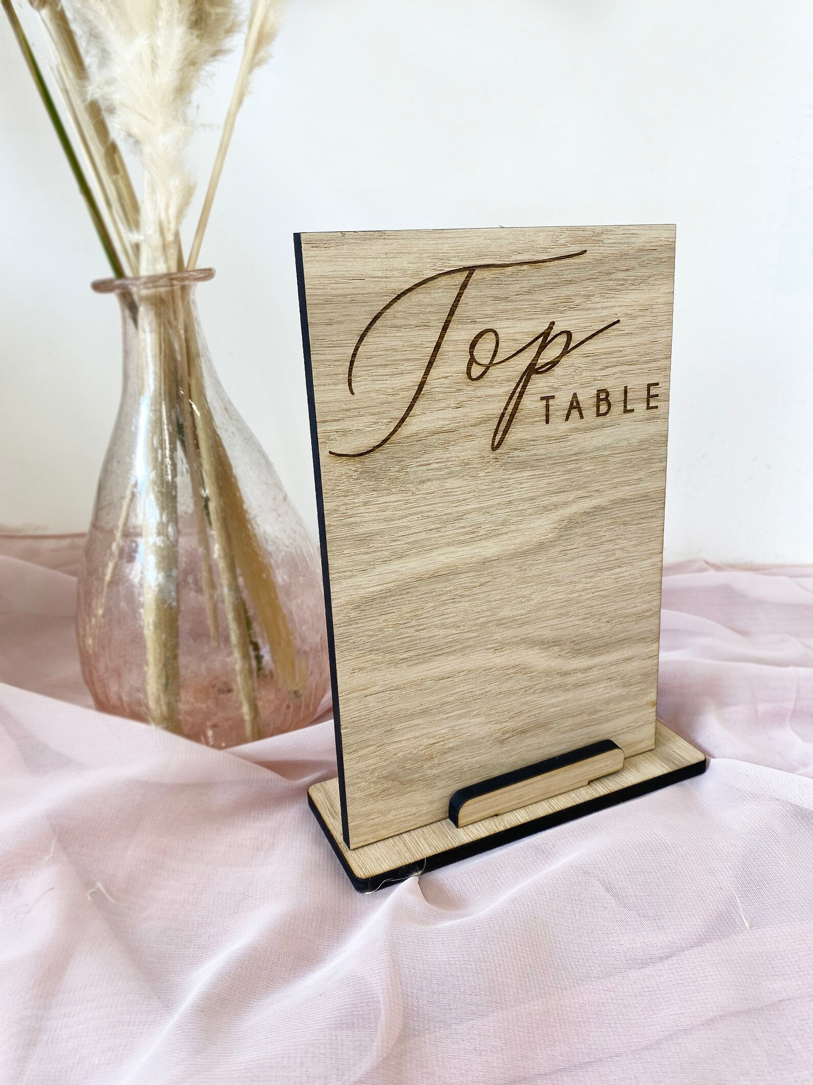 Table Numbers - Oak Wood Wedding Event Table Name Plaques - Wedding ...