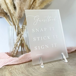 Photo Wedding Guest Book Sign Snap It Stick It Sign It - Etsy UK