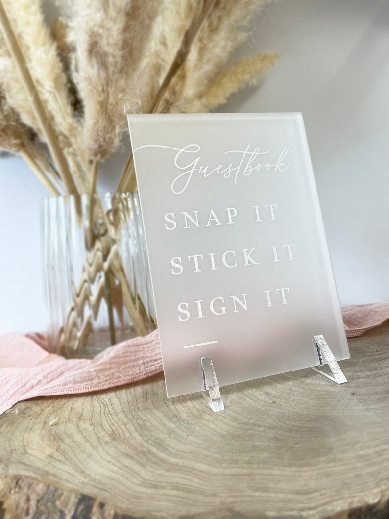 Photo Wedding Guest Book Sign Snap It Stick It Sign It - Etsy UK