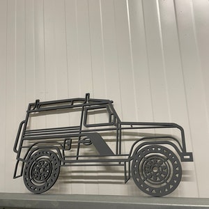 Land Rover Defender 90 Tdi Wall Art Line Drawing 3D Wooden Cut Out ...