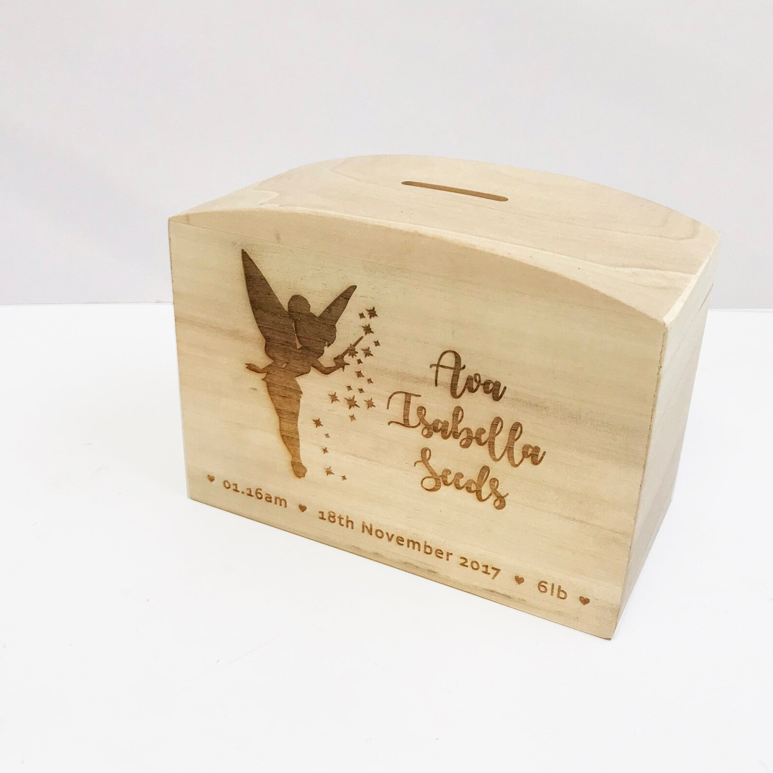 Tinkerbell Personalised Wooden Money Box Savings Box New - Etsy