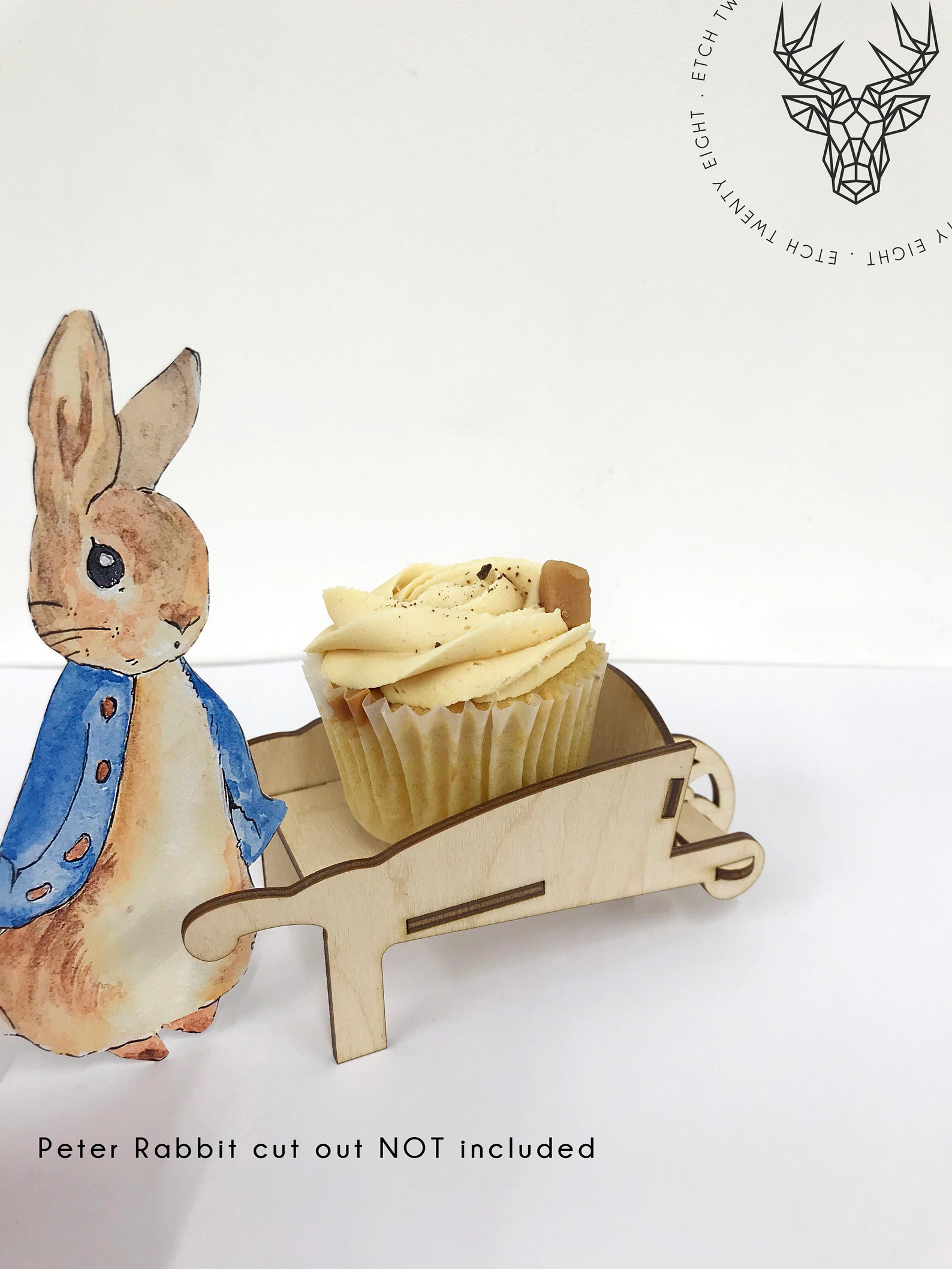 Multi-pack Peter Rabbit Wheelbarrow Cupcake Holders - Wooden ...