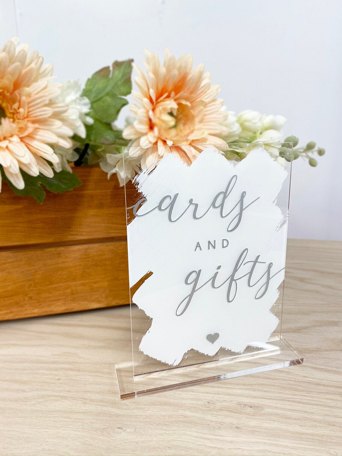 Cards and Gifts Table Sign Perspex and Paint Stroke - Etsy