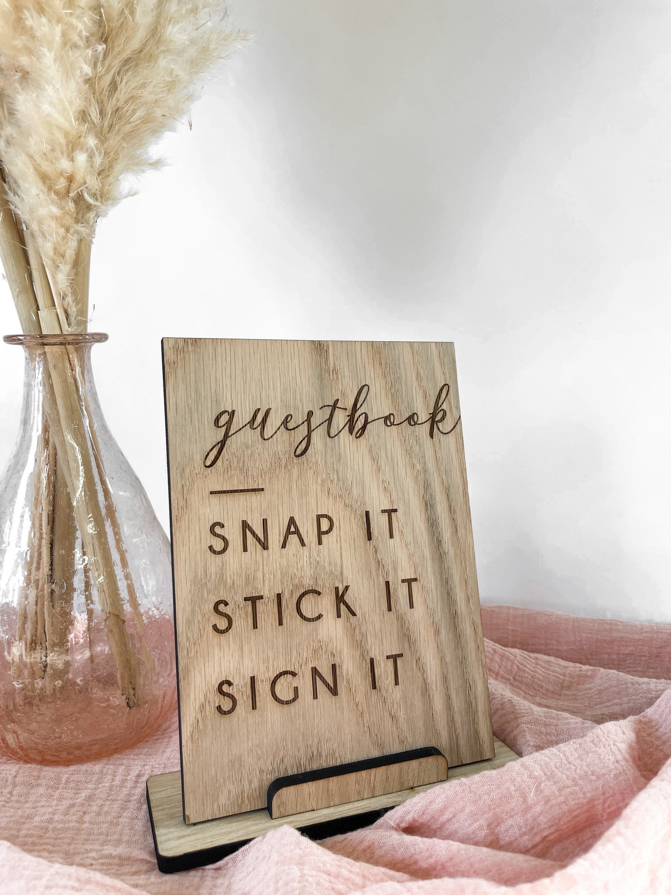 Photo Wedding Guest Book Sign Snap It Stick It Sign It - Etsy UK