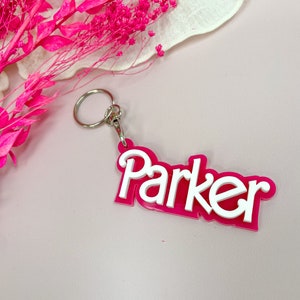 Custom Barbie Keyring Personalised Barbie Style Font Keyring - Etsy