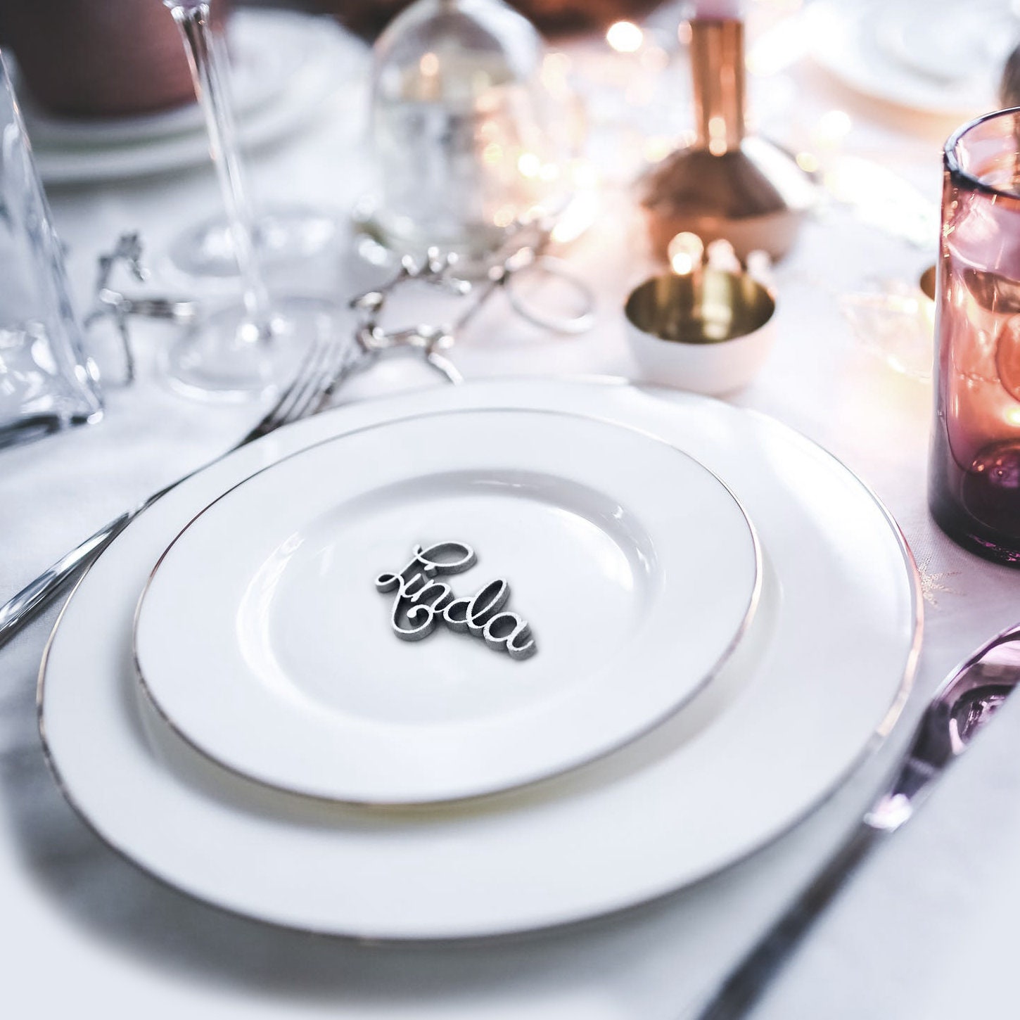 Wedding Name Place Setting Place Card Laser Cut Wooden - Etsy UK