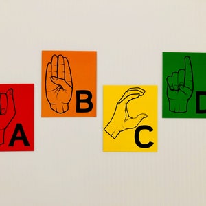 ASL Magnetic Alphabet Set - Learn Sign Language - Etsy