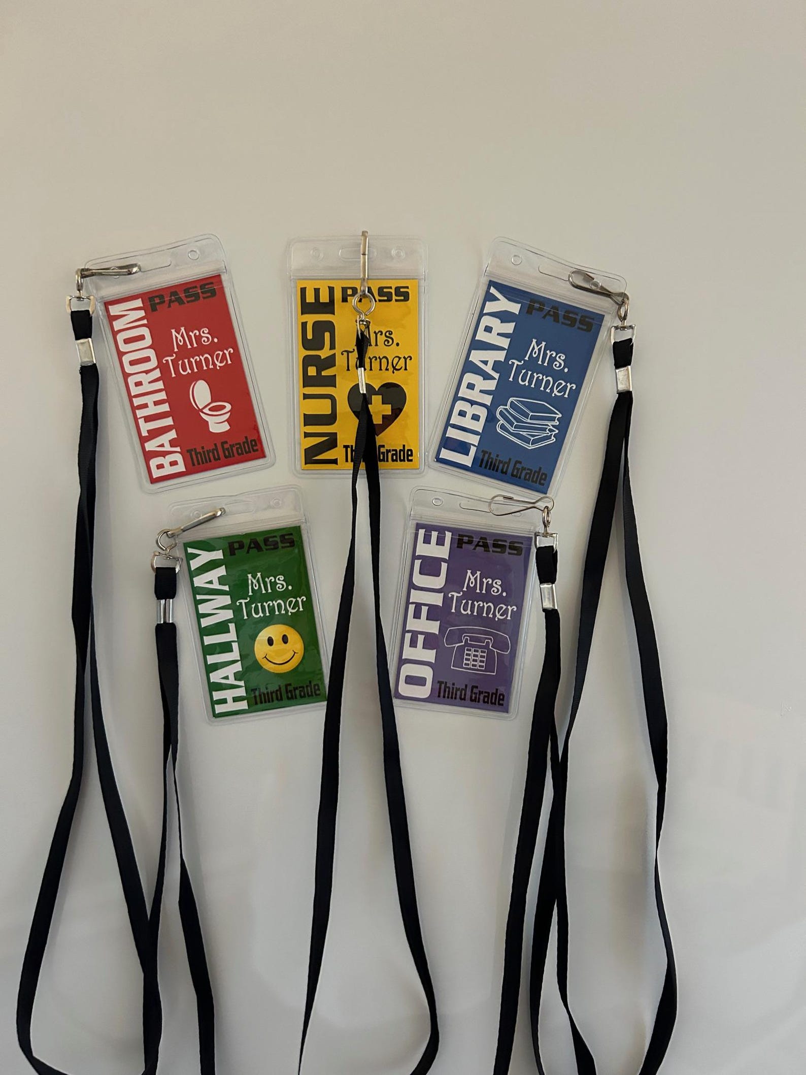 Personalized Magnetic Classroom Hall Pass Set With Lanyards - Etsy
