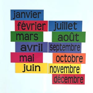 FRENCH Large Full Calendar Set - MAGNETS - Great for Teachers and ...
