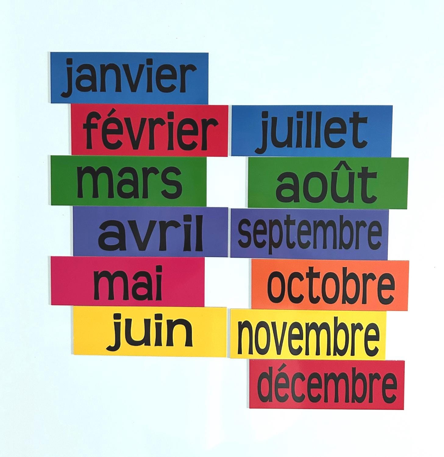 FRENCH Large Full Calendar Set - MAGNETS - Great for Teachers and ...