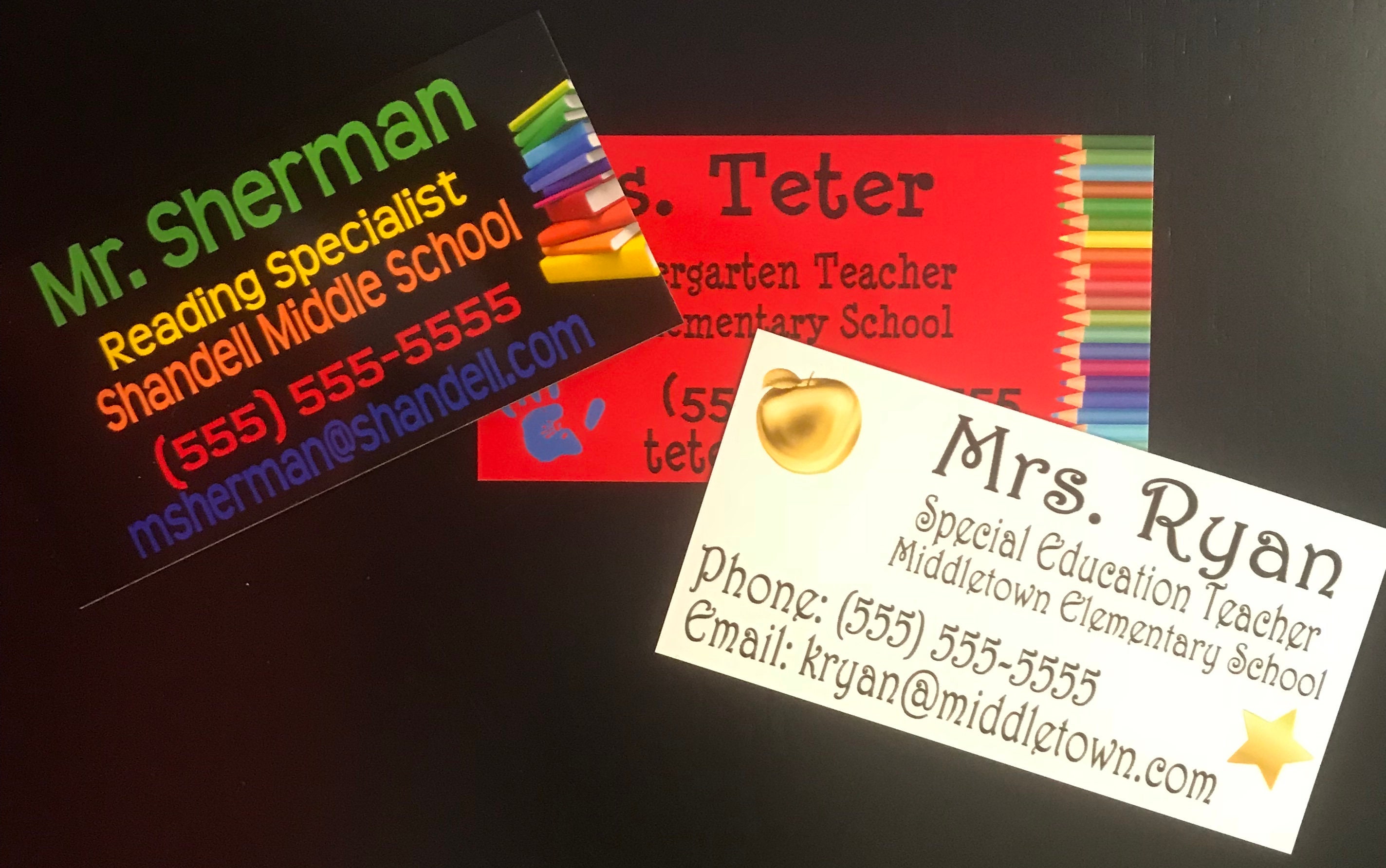 Set of 12 Teacher Contact Magnets Back to School - Etsy