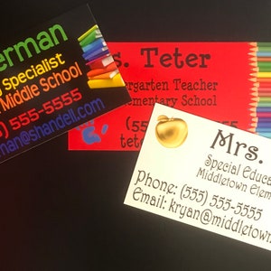 Set of 12 ~ Teacher Contact Magnets! Back to School! - Etsy