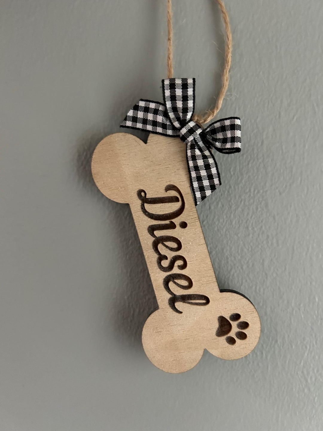 Custom Personalized Wooden Dog Bone Ornament - Christmas! - Etsy