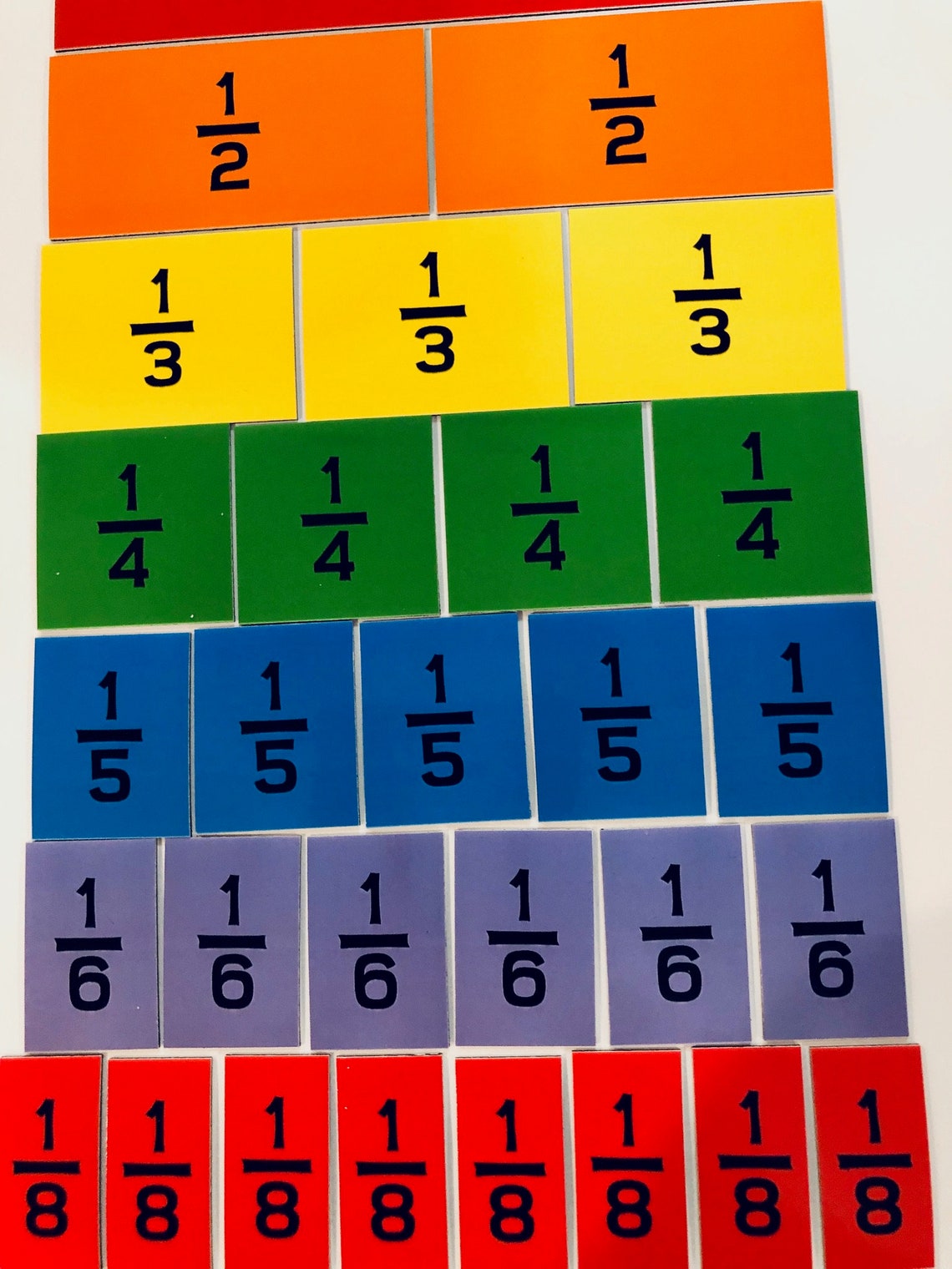 Fraction Magnet Set Classroom Homeschool | Etsy