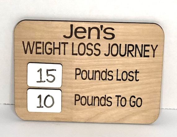 Custom Personalized Weight Loss Sign Magnetic Diet Journey | Etsy