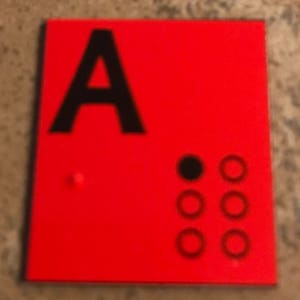 Braille Alphabet Set for Learning Braille - Low Vision - NOW 3 Sizes ...
