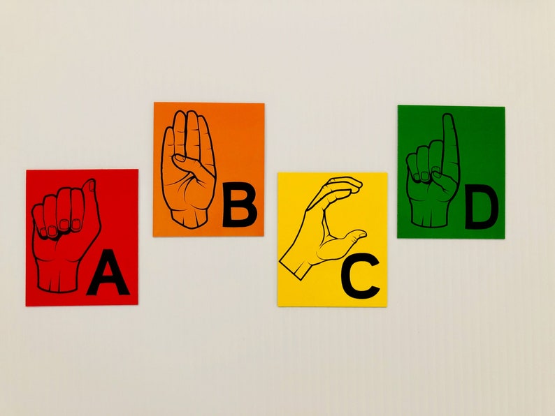 ASL Magnetic Alphabet Set Learn Sign Language | Etsy