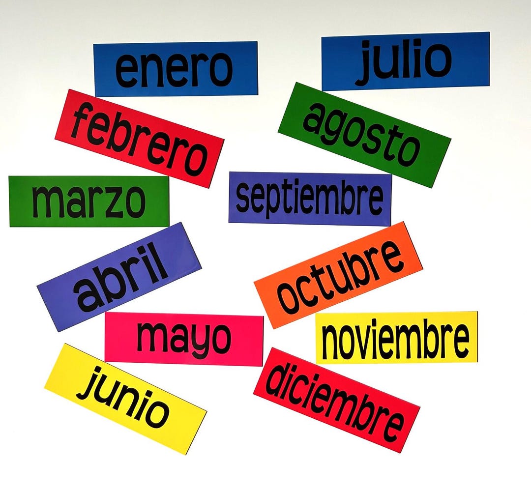SPANISH Large Full Calendar Set - MAGNETS - Great for Teachers and ...