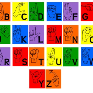 ASL Magnetic Alphabet Set - Learn Sign Language - Etsy