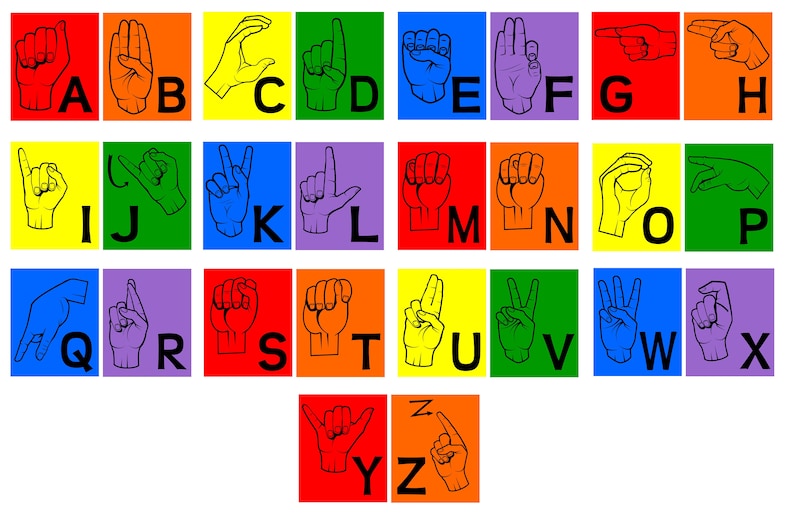 ASL Magnetic Alphabet Set Learn Sign Language - Etsy