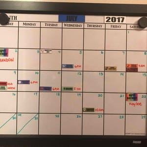 Calendar Magnets - Month/year Set - Also Spanish French Italian Add Ons ...