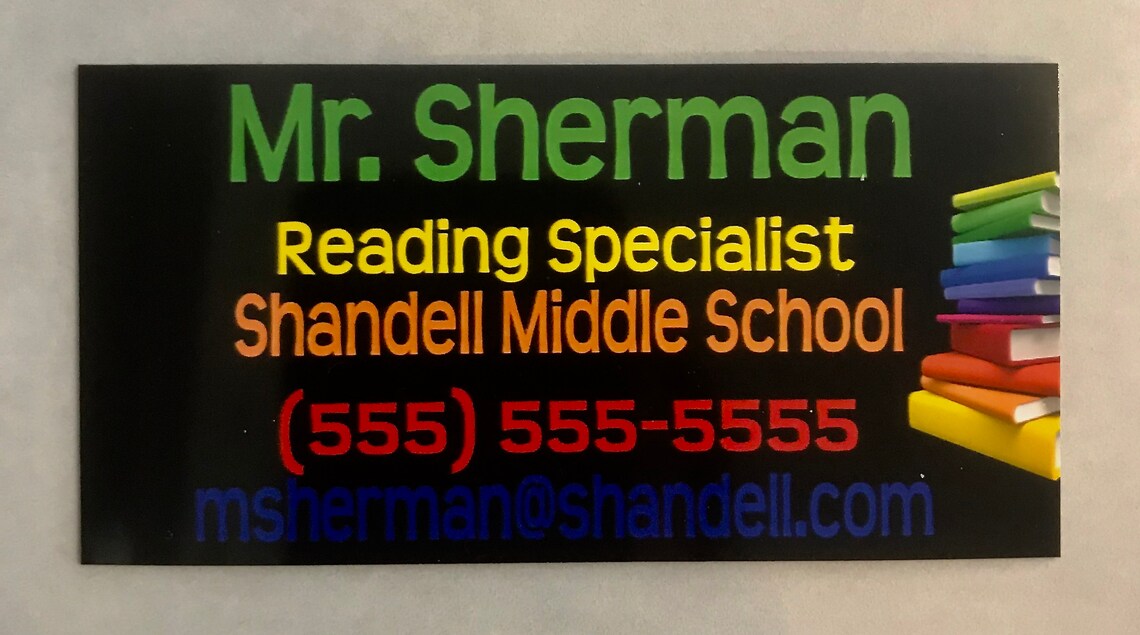 Set of 12 Teacher Contact Magnets Back to School | Etsy