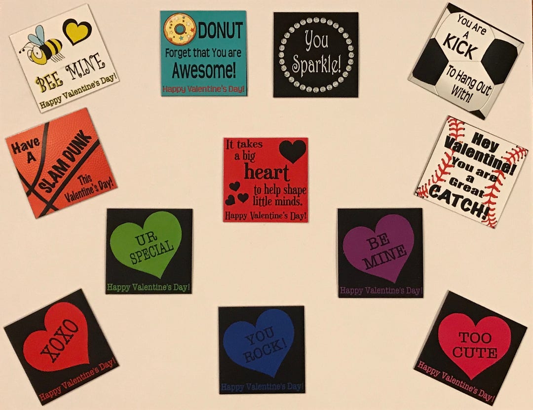 Valentine's Day Magnet Set School Valentine's BONUS Teacher Magnet FREE ...